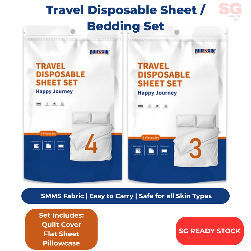 [SG Stock] Travel Disposable Beddings || Disposable Sheet Set | Shopee ...