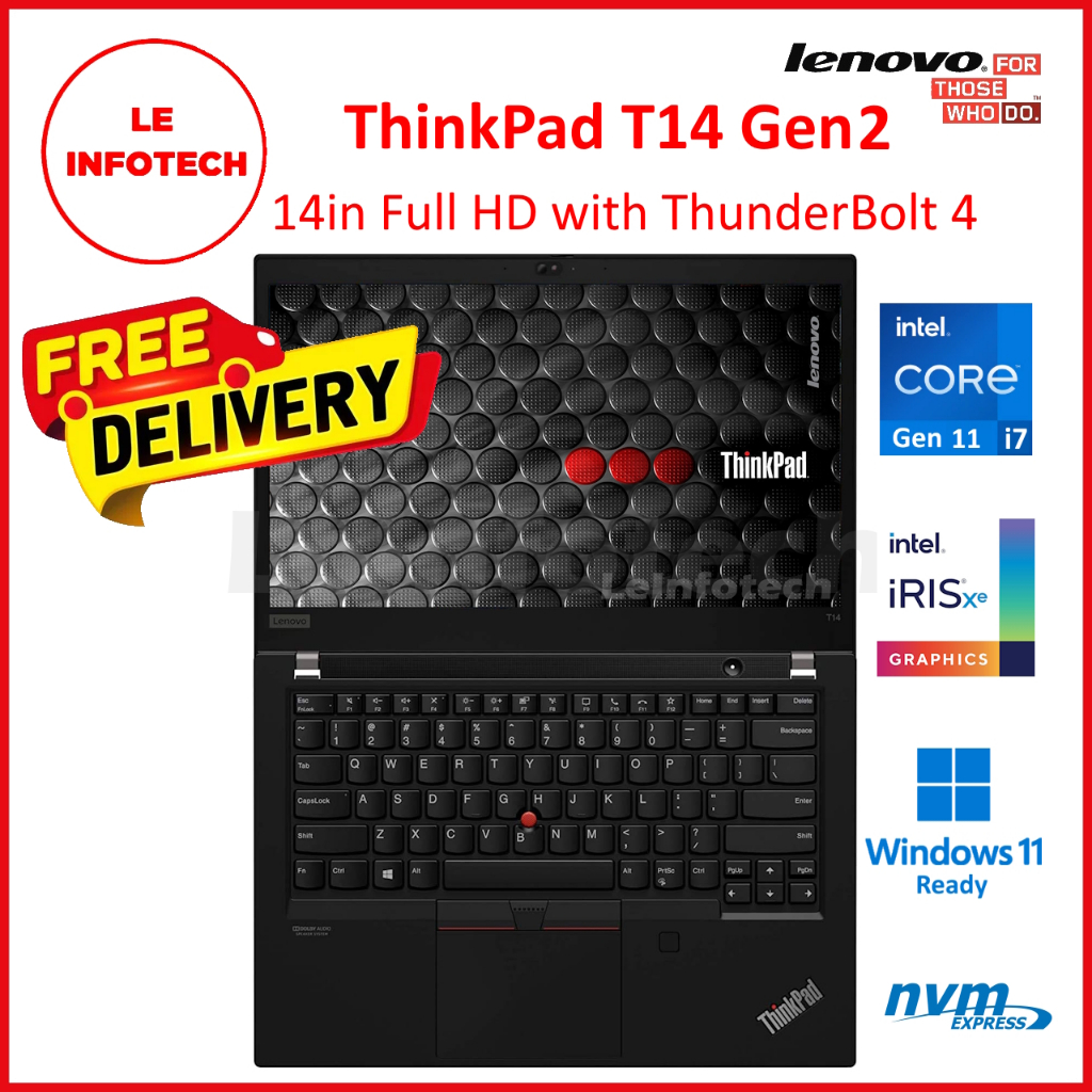 FREE Delivery! Lenovo ThinkPad T14 G2 14” Laptop Intel Core i7 with ...