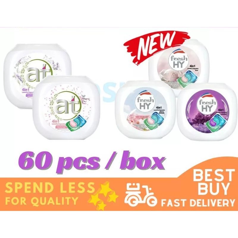 FRESH HY 4IN1 Detergent Laundry Capsules (10ml x 60pcs) | Anti ...
