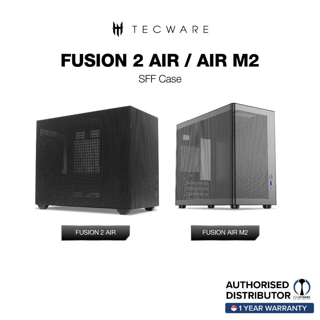 Tecware Fusion 2 Air - MATX 3F, Fusion Air M2 High Airflow SFF Case ...