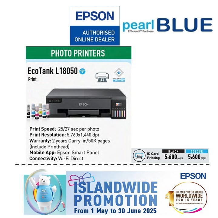 [READY STOCK] Epson EcoTank L18050 A3+ Ink Tank Photo Printer | Shopee Singapore