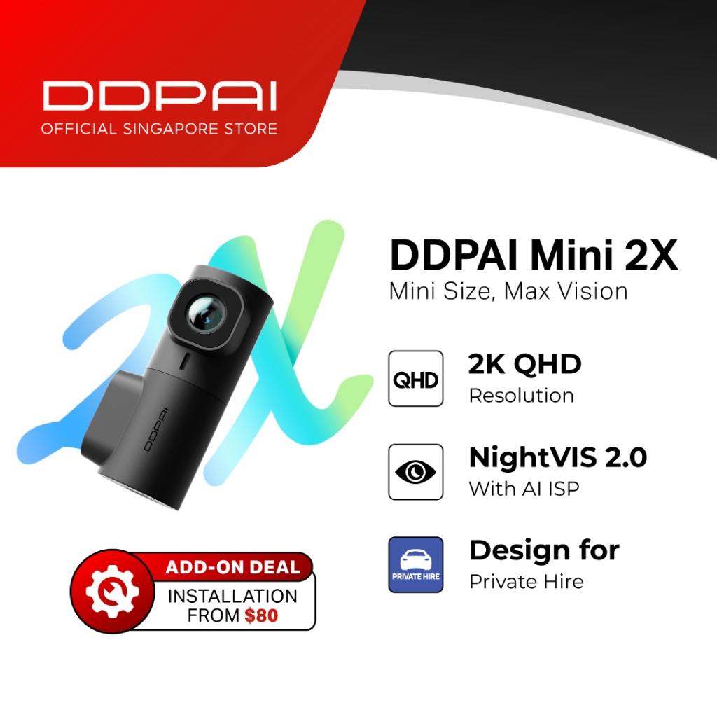 [NEW LAUNCH] DDPAI Mini 2X 1600P 2K 360° Rotatable Superior Night ...