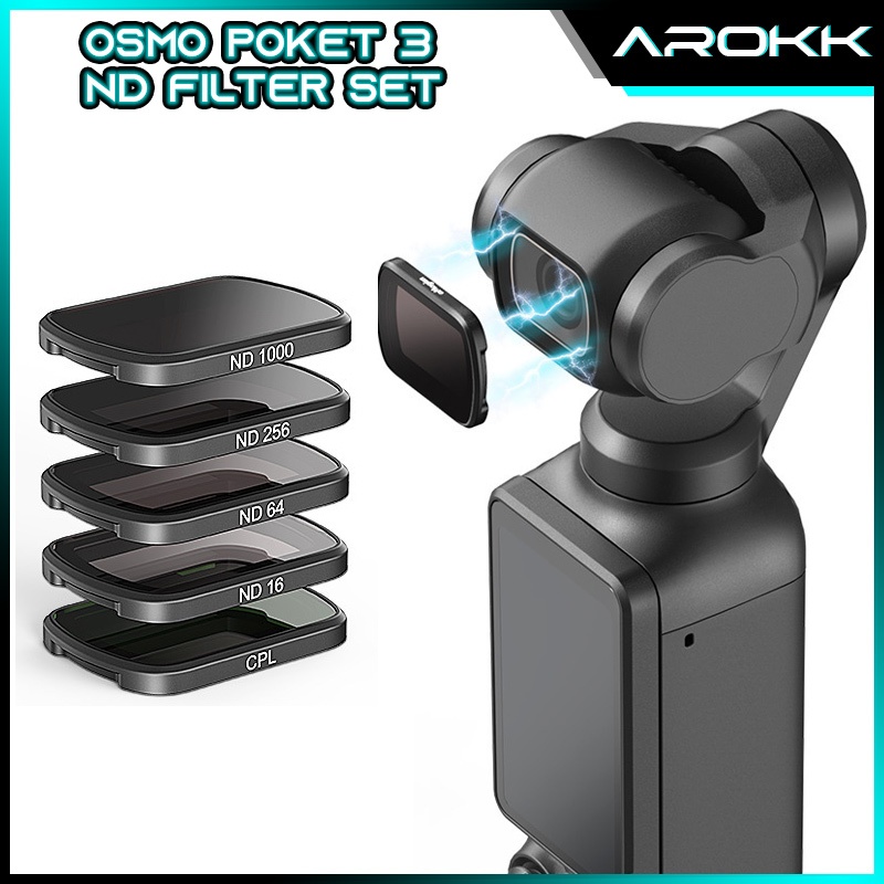 SG丨Osmo Pocket 3 ND Filters Polarized Magnetic Lens Filter Set ND16 ...
