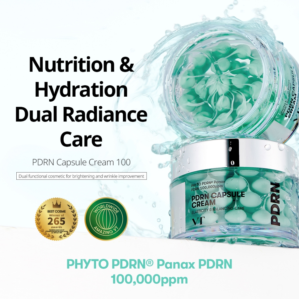 [VT] PDRN Capsule Cream 50ml Vegan Plant-Drived PDRN Skin Plumping ...