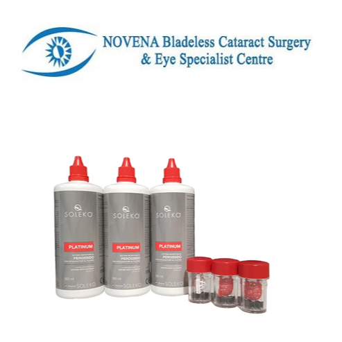 Menicon Soleko Platinum - Hydrogen Peroxide solution for contact lenses ...