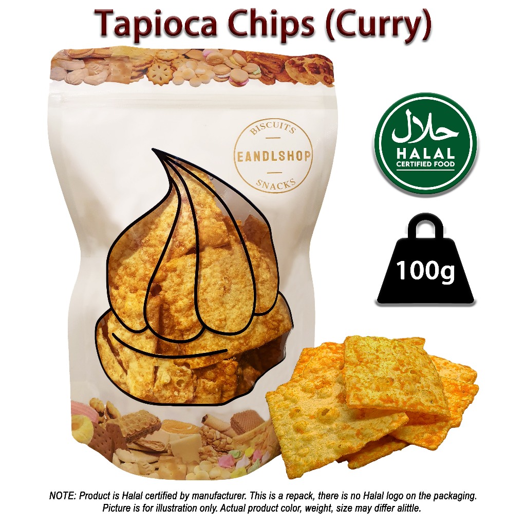 [EANDLSHOP] Tapioca Square (Curry) 100g – old school snacks | Shopee ...