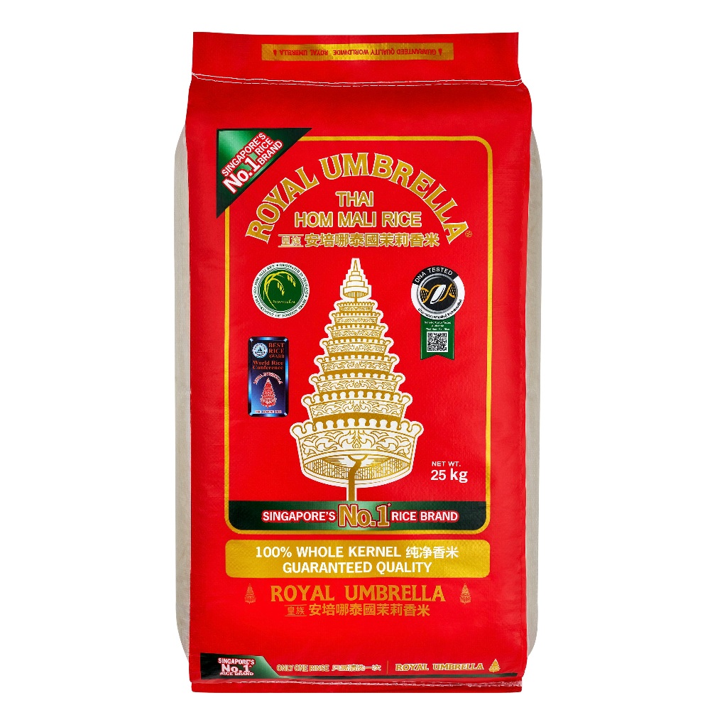 Royal Umbrella Thai Hom Mali Rice 25KG | Shopee Singapore