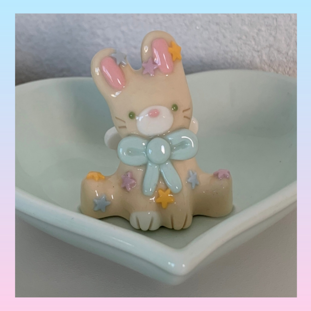Mixture Ceramic Star Sugar Fairy Bunny Ring Dish (Beige, Brown Spot ...