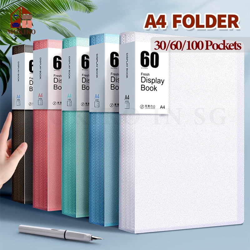 【SG】A4 File Folder Transparent Multi-Layer Large Capacity Document ...