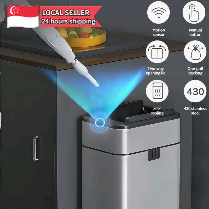 Sensor Dustbin With Lid Automatic Open Dustbin For Kitchen Rubbish ...