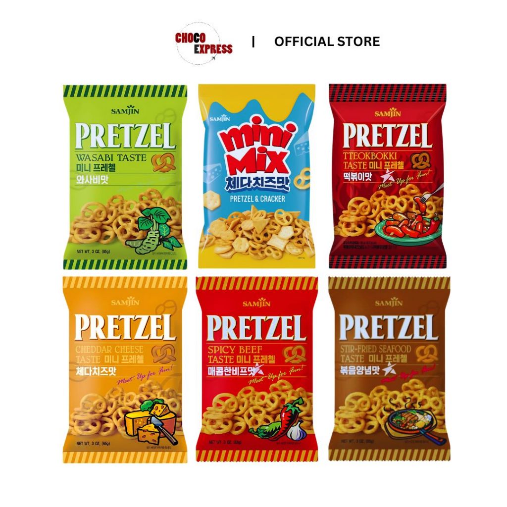 Samjin Pretzel Snack 75g Assorted Flavors/ Product of Korea | Shopee ...