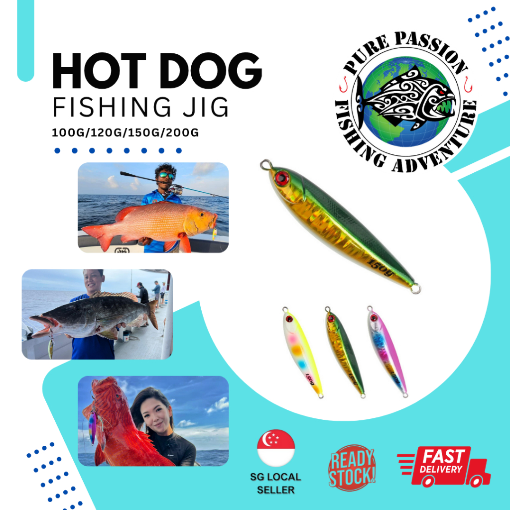 Hot Dog Fishing Jig Small Profile Coral Reef Jig 100g 120g 150g 200g Grouper Ang Gao Lengjiam ...