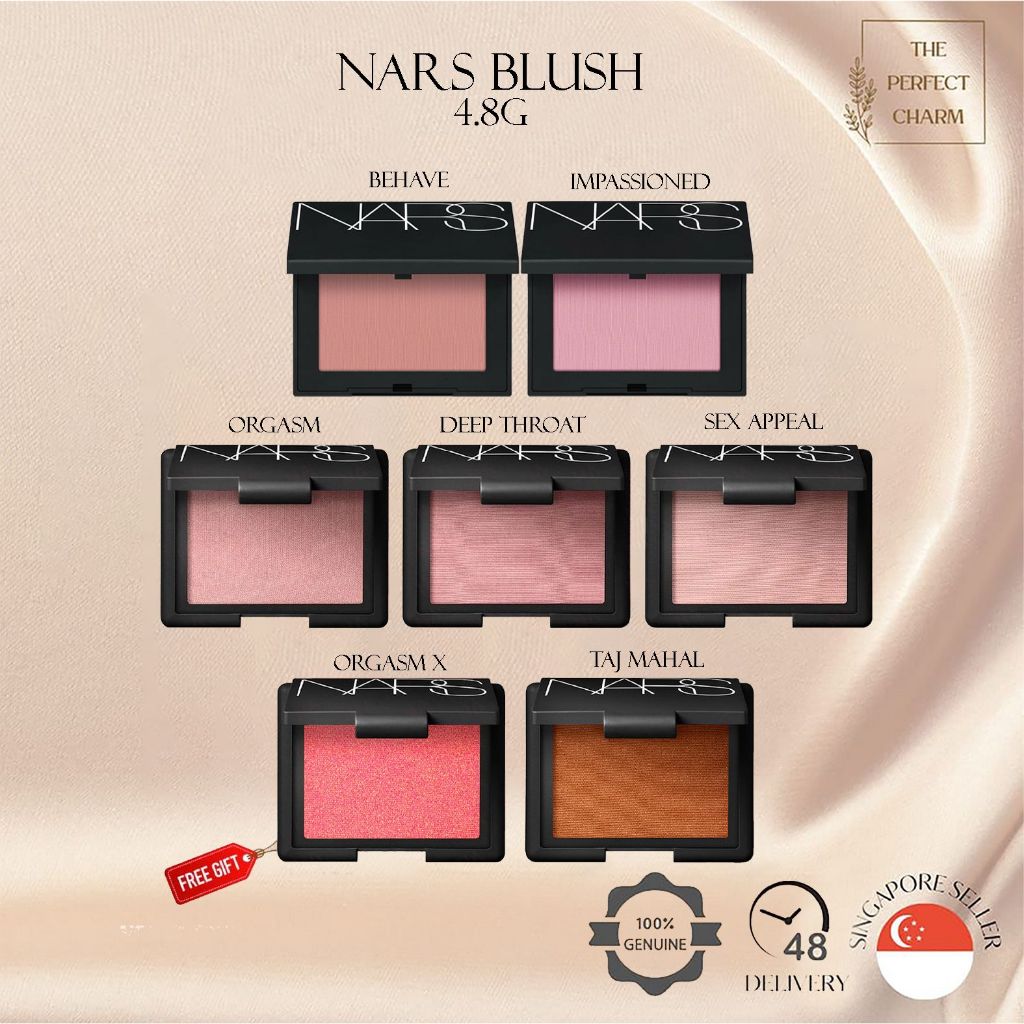 SG - NARS Blush Blusher Orgasm Deep Throat OrgasmX Taj Mahal Behave Impassioned Shade | Shopee ...