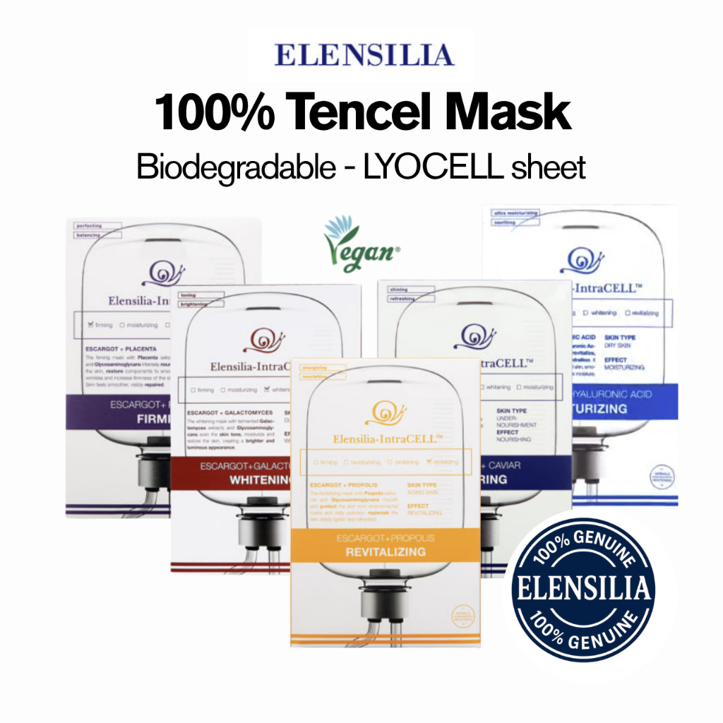 ELENSILIA Intracell Mask Pack – 10 Sheets (5 Types) / Biodegradable ...