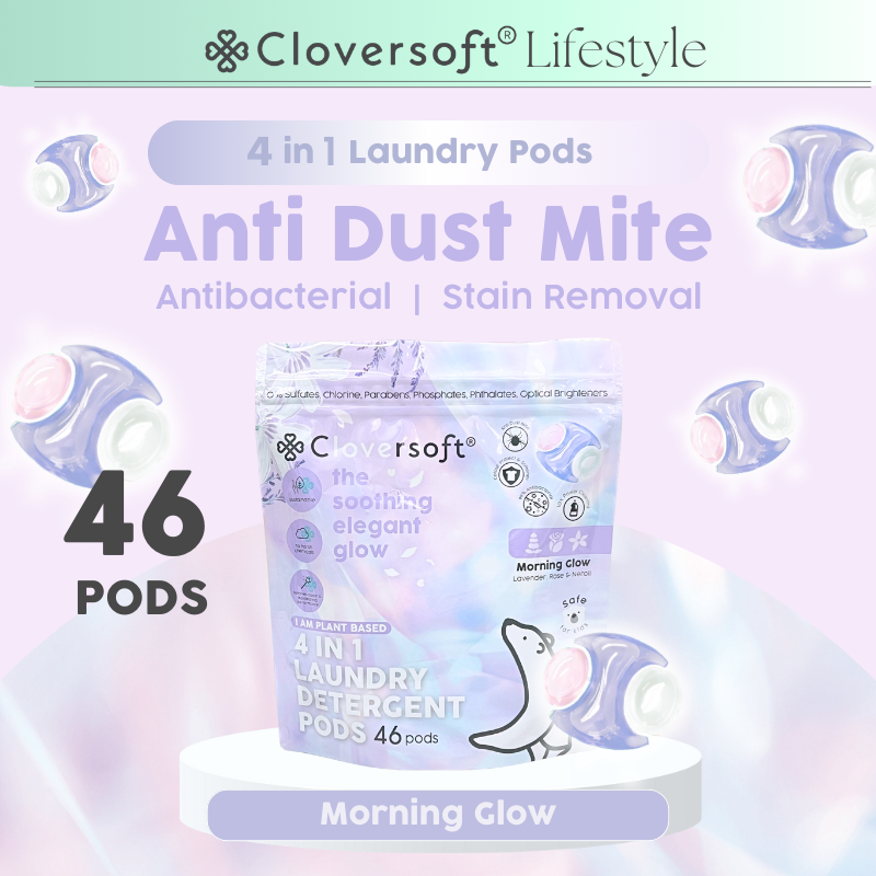 Cloversoft 4 in 1 Plant-Based Laundry Pods (46 pods) | Shopee Singapore