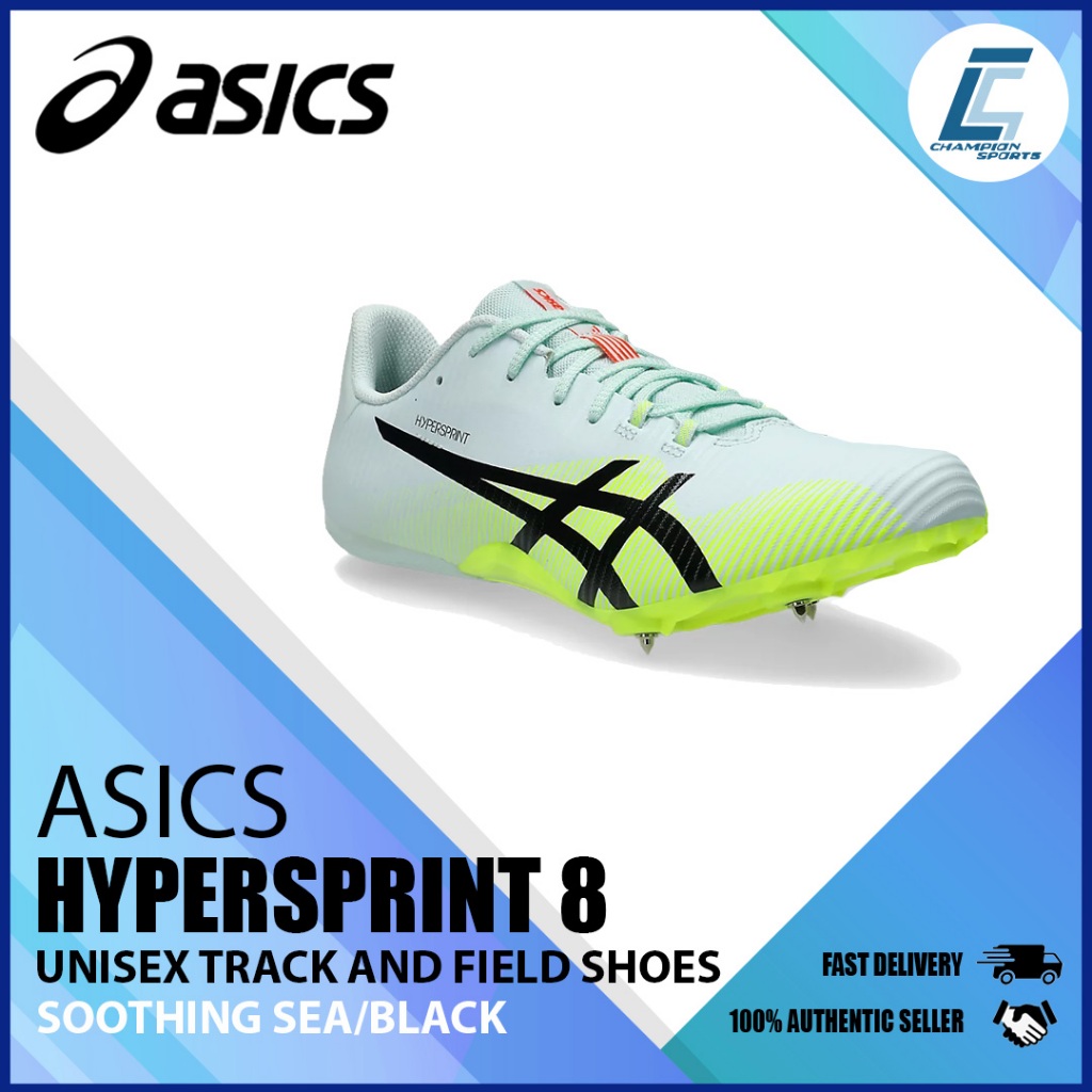 Asics Unisex Hypersprint 8 Track and Field Shoes (1093A197-400) (GG3/RO ...
