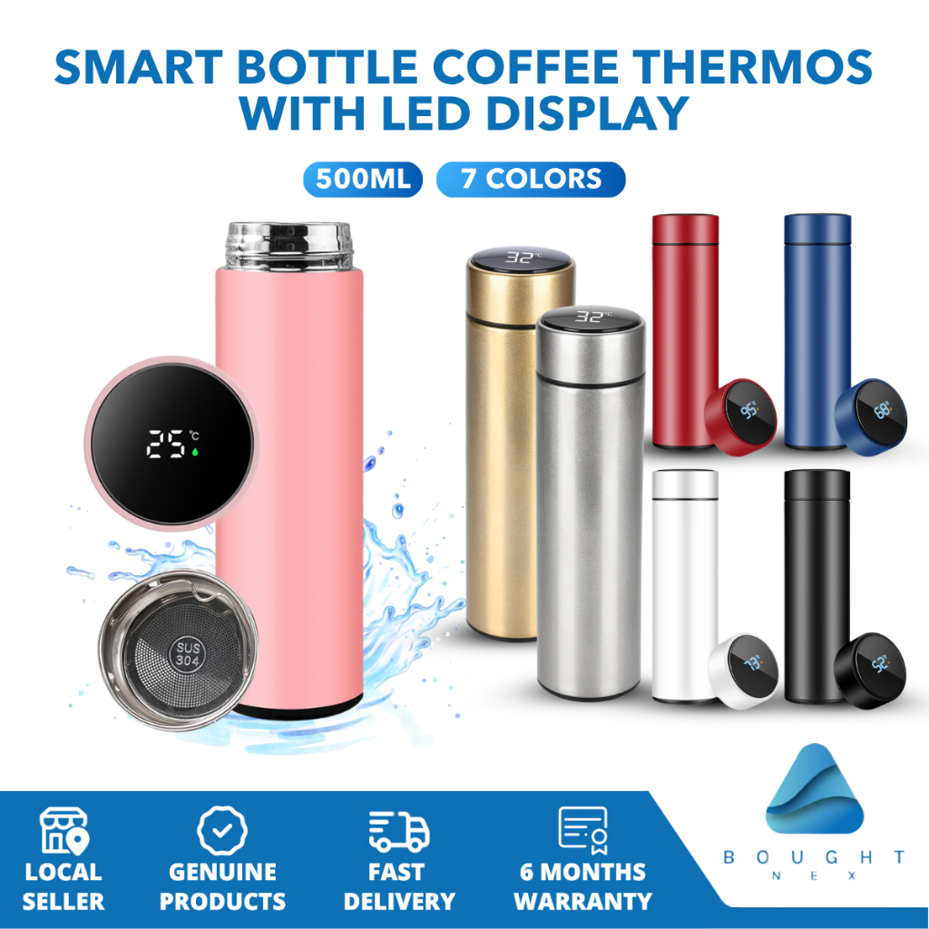 Smart Bottle Coffee Thermos - LED Display 500ML Flask | Shopee Singapore