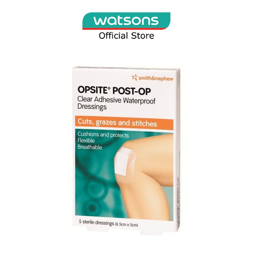 SMITH & NEPHEW Opsite Post-Op Clear Adhesive Waterproof Dressing 6.5cm ...