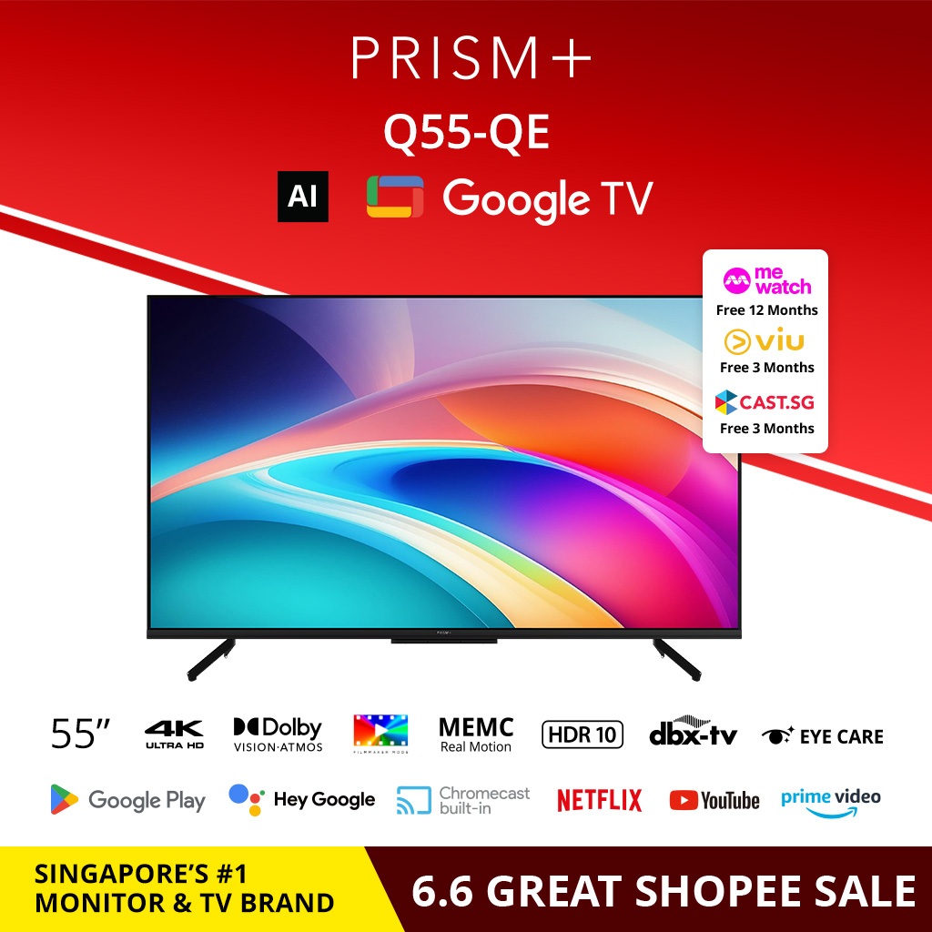 PRISM+ Q55 Quantum Edition | 4K AI Google TV | 55 inch [Delivers in 5 ...