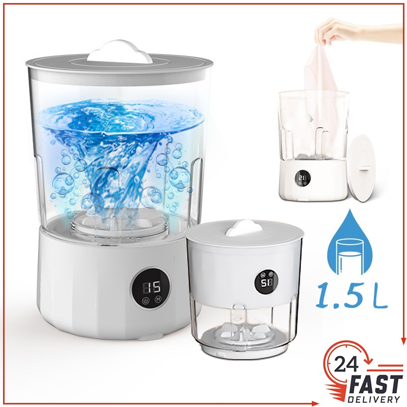 【SG STOCK 】1.5L Portable Washing Machine Mini Laundry Cup Rechargeable ...