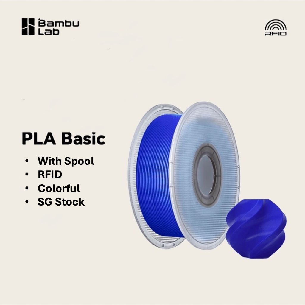 Bambu Lab PLA filament basic 1KG with Spool and RFID | Shopee Singapore