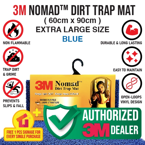 (SG Seller) 3M™ Nomad™ Dirt Trap Mat ( Extra Large Size ) ( BLUE ) | 3M ...