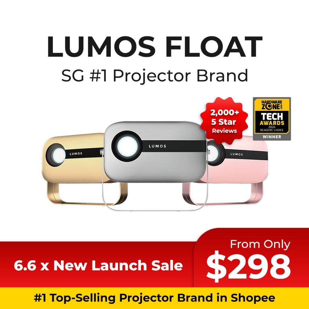 [Official Store] LUMOS FLOAT Home Cinema Projector | Shopee Singapore