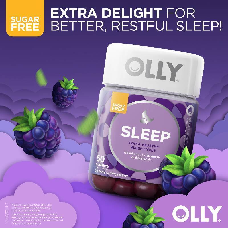 OLLY Sleep Sugar Free Gummy Supplements with Melatonin, For Healthy ...