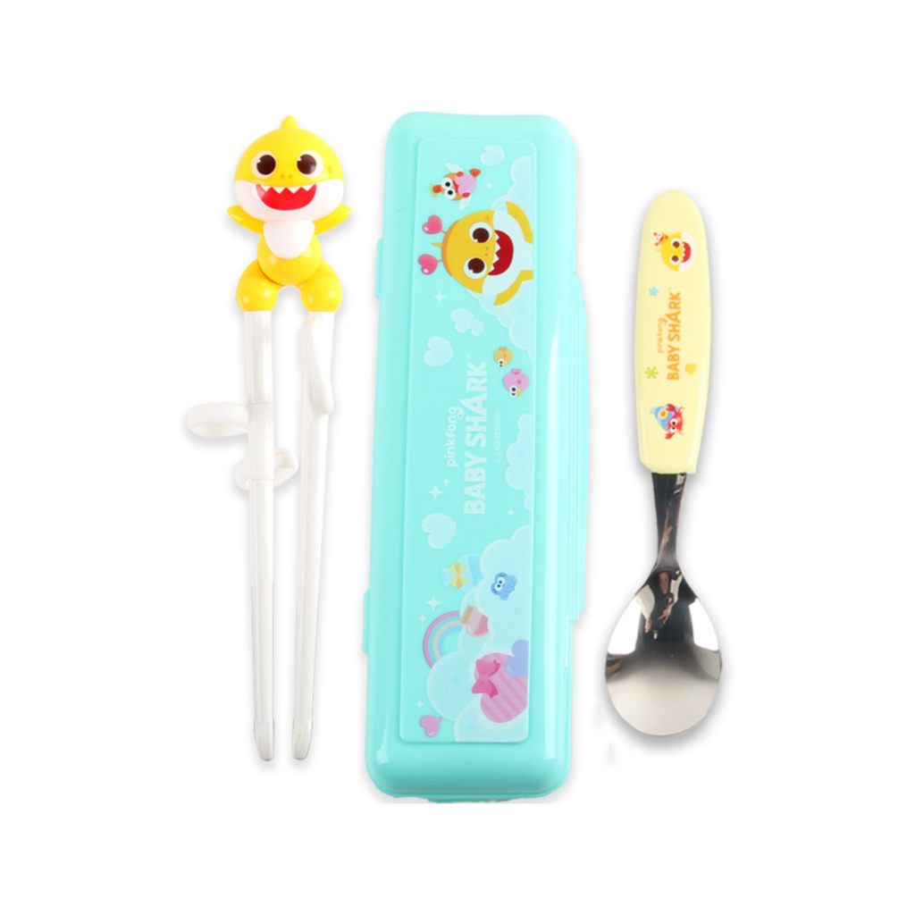 Pinkfong Baby Shark Spoon & Chopsticks Set (with Case) | Shopee Singapore