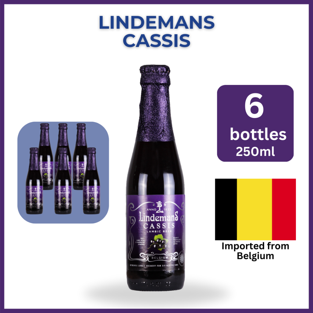 Lindemans Cassis Lambic 250 ML – 3/6/12 Bottles | Belgian Blackcurrant ...