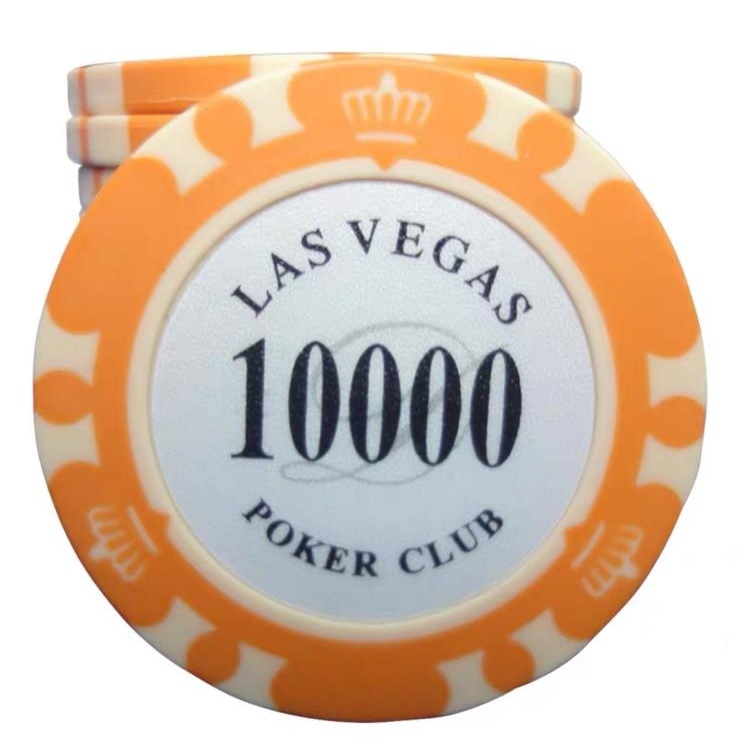 【SG Supplier】Las Vegas ABS $10000 Poker Chip 14g Clay inlaid iron Poker ...