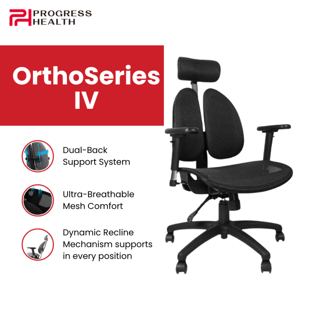 Progress Health OrthoSeries IV Premium Orthoback / Study Chair ...