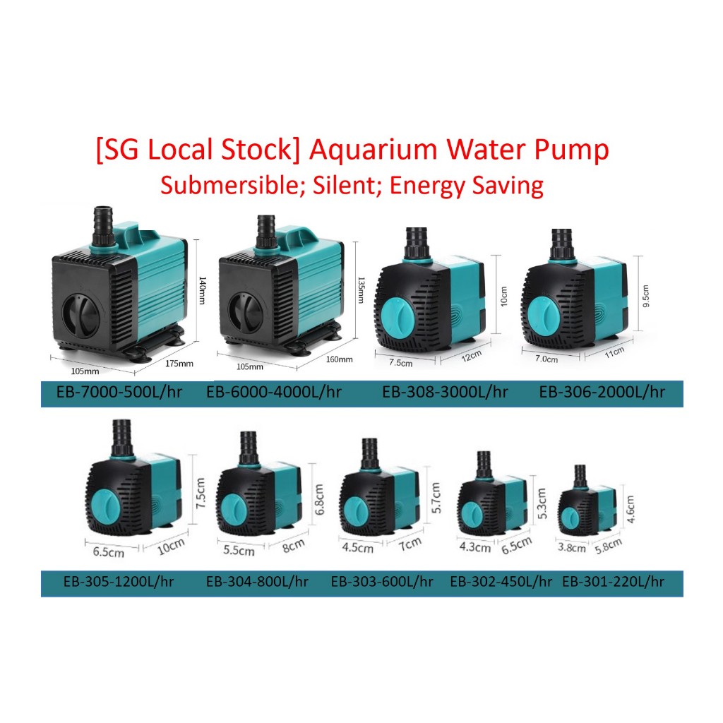 🔥SG Local Stock🔥Aquarium Water Pump 220L–5000L/H, Submersible Fish ...