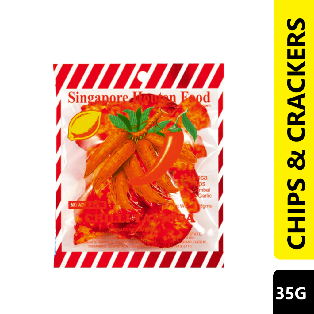 [ Bundle of 4 Packs] Houten Chilli Tapioca Cracker Snack 35g | Shopee ...