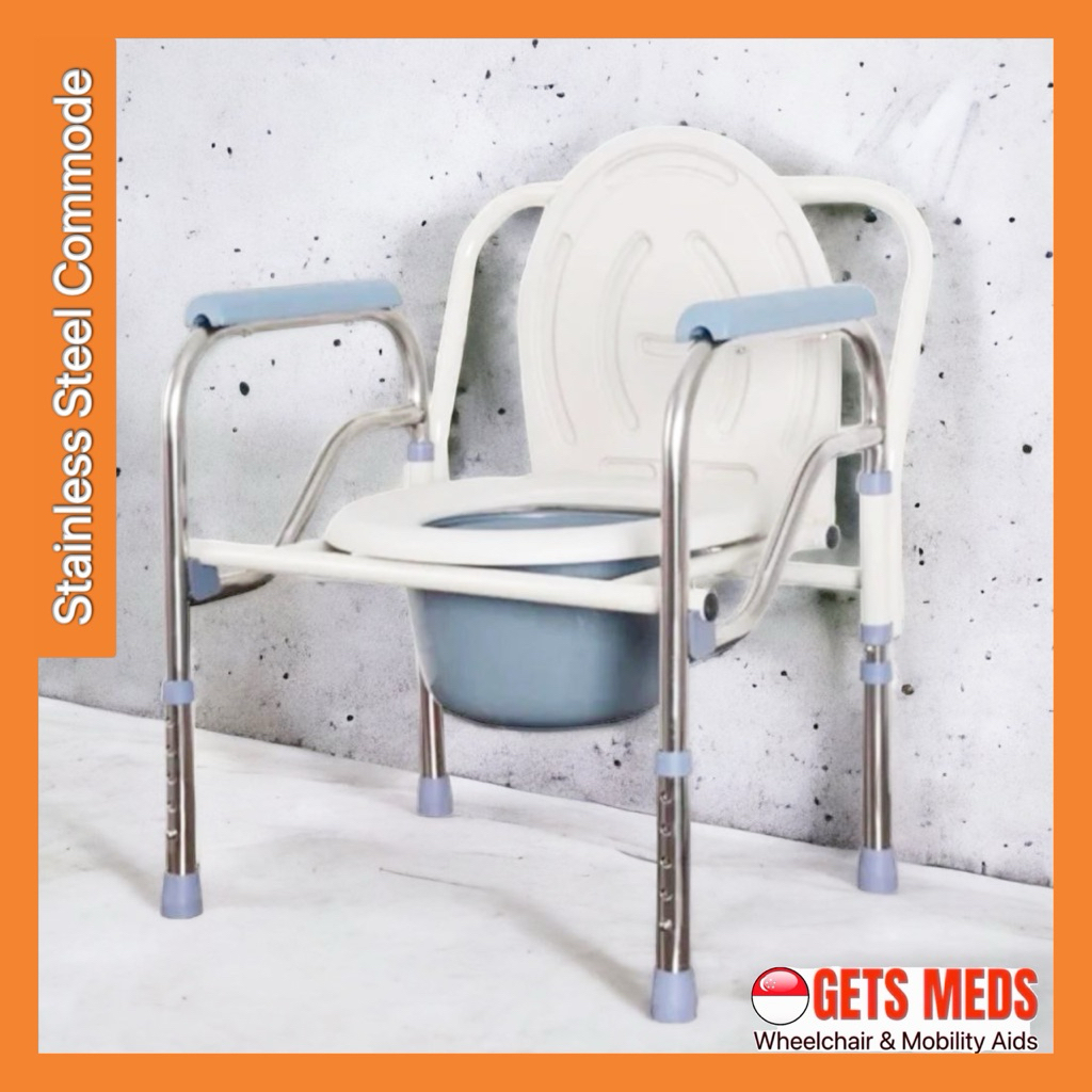 Commode [🇸🇬GETS] ♿️ Stainless Steel Commode Chair with or without ...