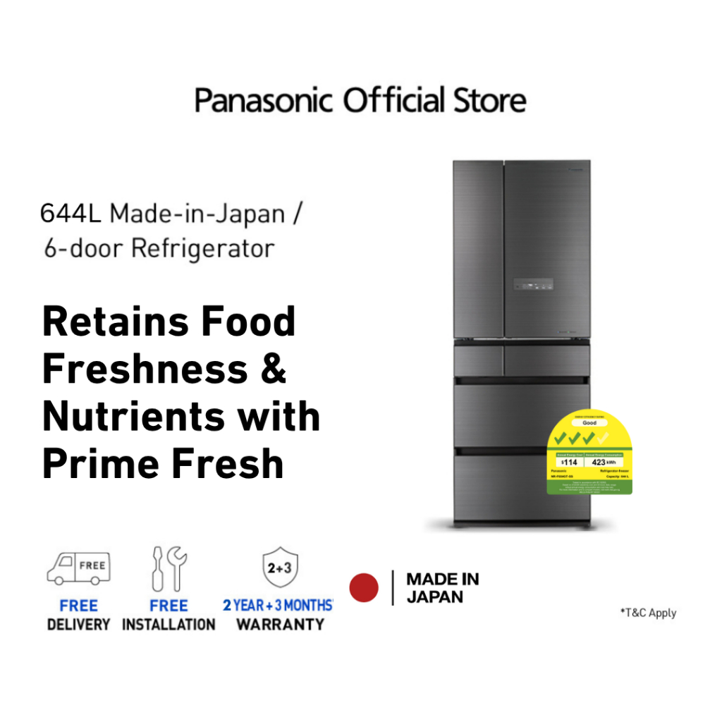 Panasonic Premium MIJ Made In Japan 6-Door Refrigerator NR-F654GT-SS ...