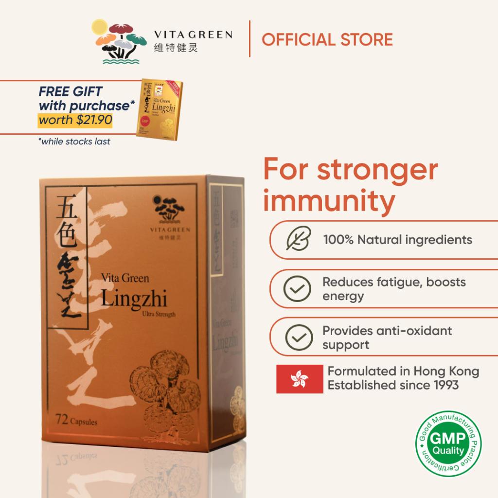 Vita Green LingZhi Ultra Strength 72s - 100% Natural TCM Supplements To ...