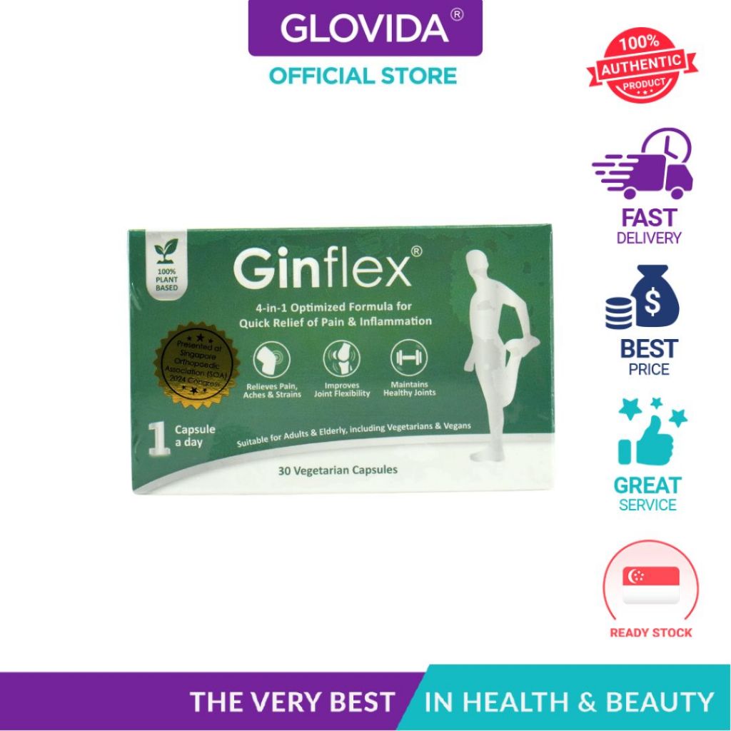 Ginflex Capsules 30's | Exp: Jul-2027 | Glovida | Shopee Singapore