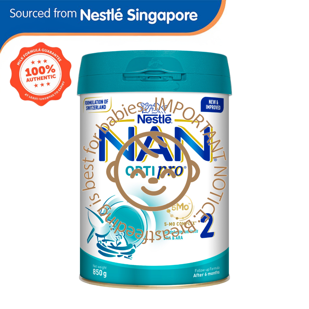 Nestle NAN Optipro Stage 2 Growing Up Milk Formula (850g) | Shopee ...