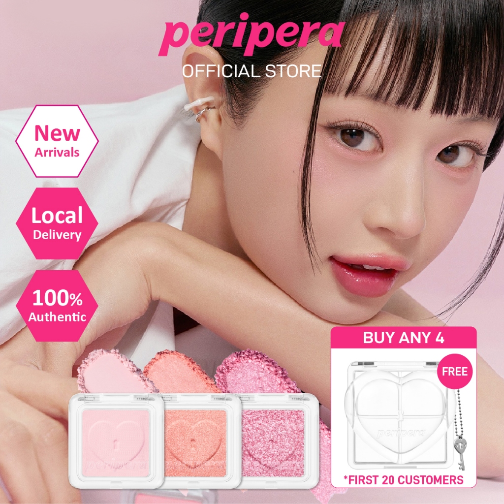 [PERIPERA] Heart Pocket Single Eyeshadow (20 Color l Curated Color ...