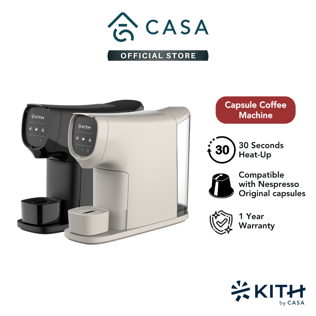 KITH AVA Capsule Coffee Machine | CCM-1L-BK | CCM-1L-WV | Shopee Singapore