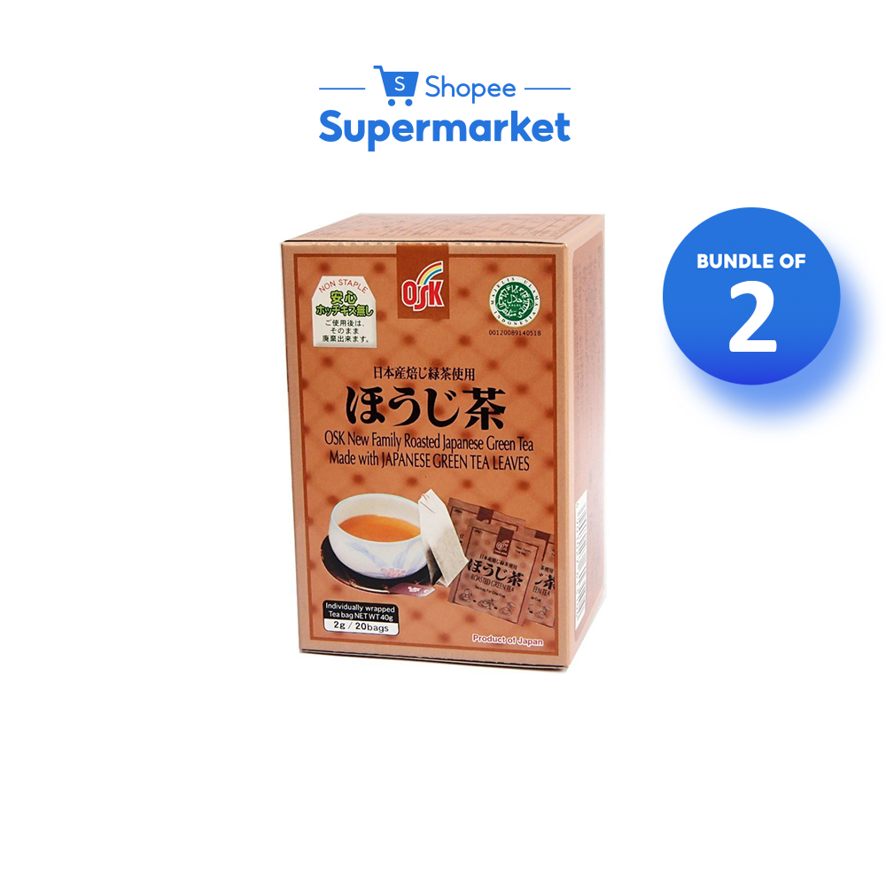 [Bundle of 2] OSK New Family Roasted Japanese Family Green Tea (20pcs) | Shopee Singapore