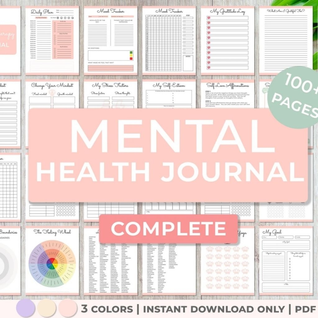 My Therapy Journal Mental Health Anxiety Worksheets | Shopee Singapore