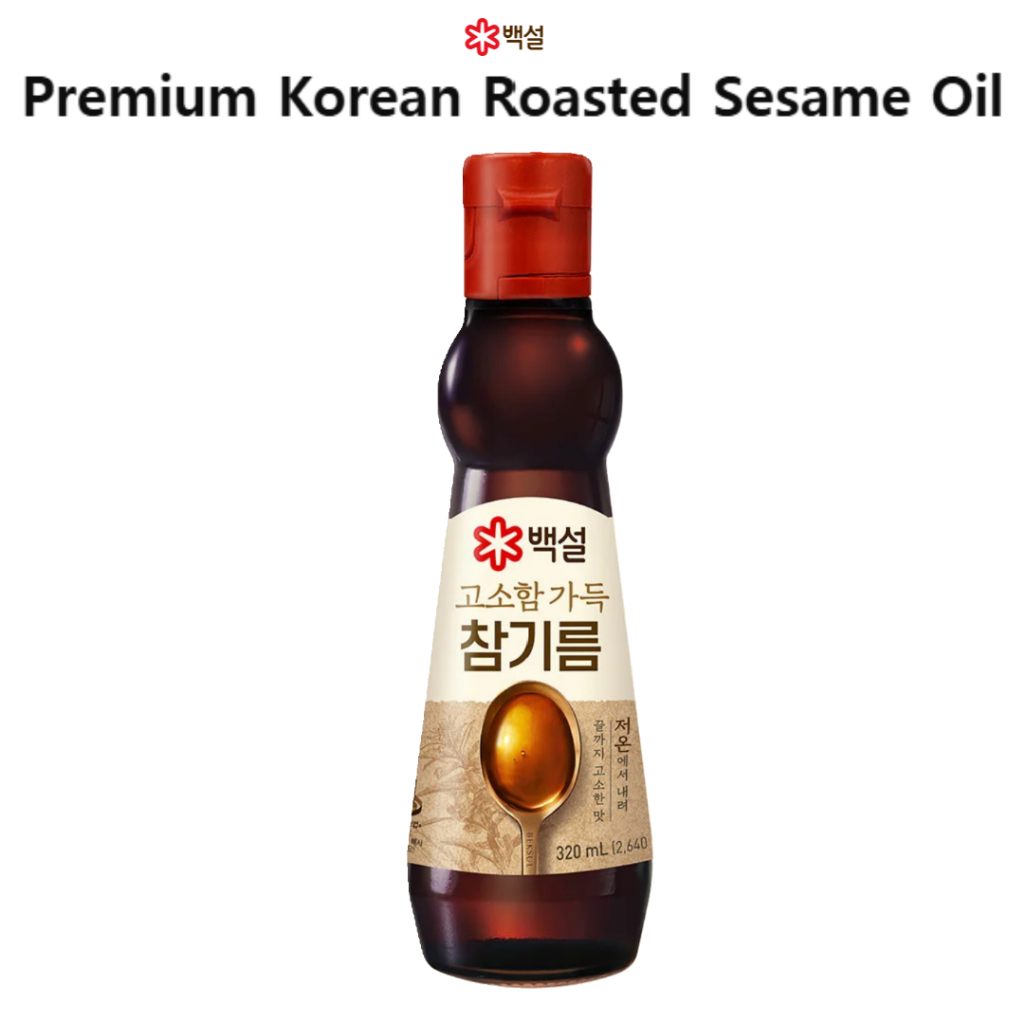 beksul Premium Korean Roasted Sesame Oil 320ml | Rich & Nutty Flavor | Authentic Korean Cooking ...