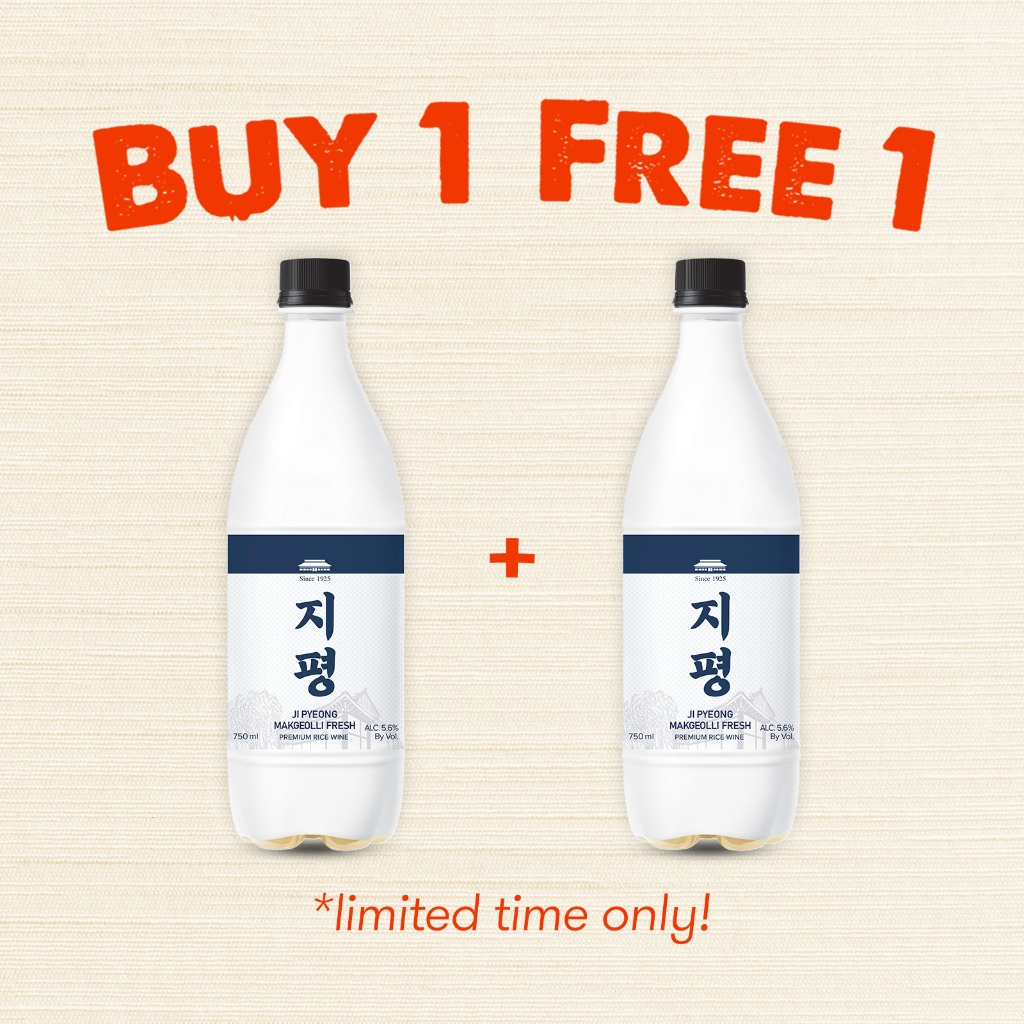 [BUY 1 FREE 1] Jipyeong Korean Draft Rice Makgeolli (ABV 5%) 750ml ...
