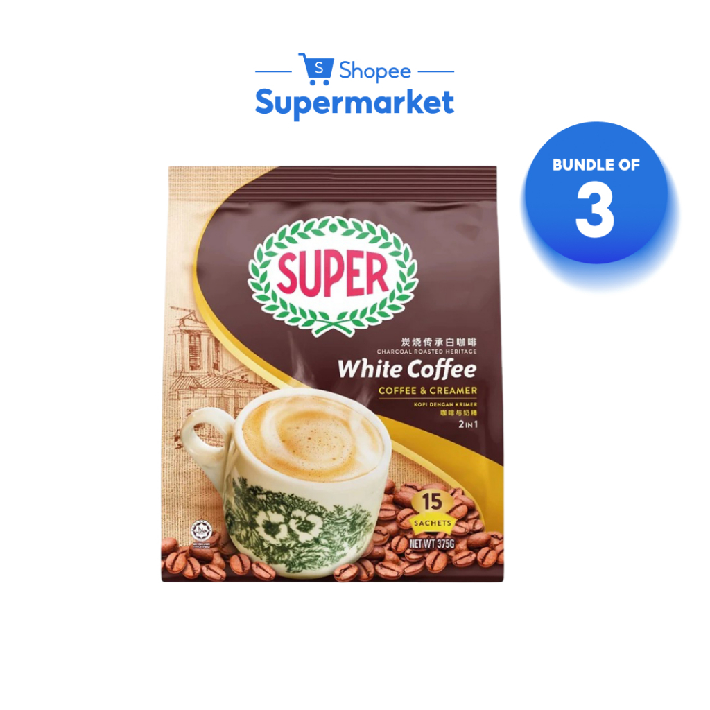 [Bundle of 3] SUPER White Coffee 2in1 Coffee & Creamer (15x16g ...