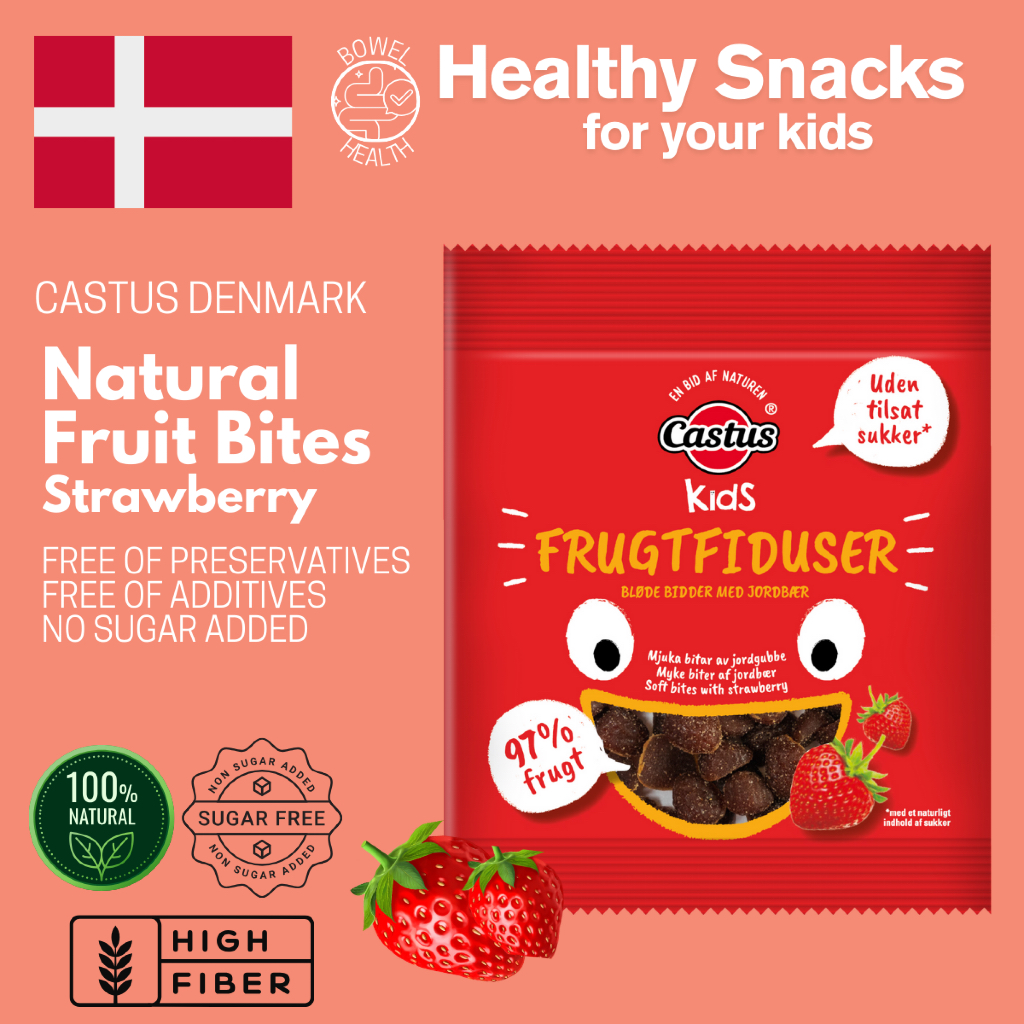 Castus Fruit Snacks Strawberry 55g SUGARFREE (DENMARK) | Shopee Singapore