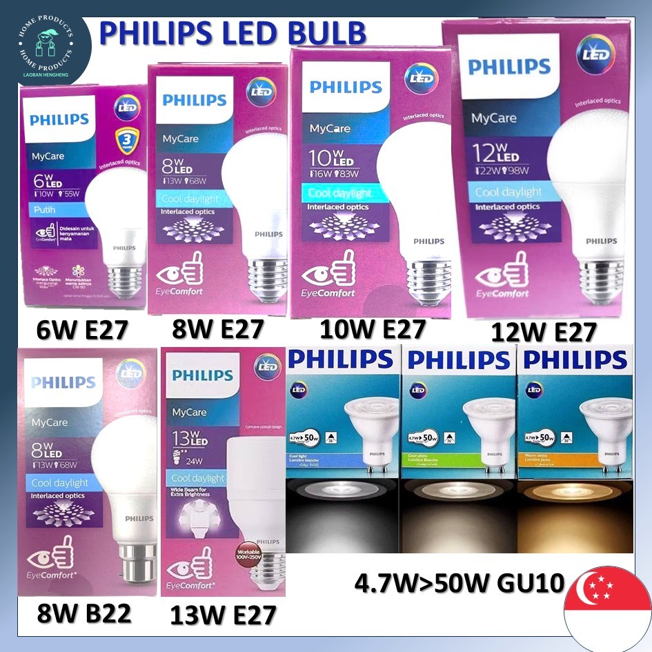 PHILIPS LED E27/PHILIPS LED B22/PHILIPS LED GU10/Cool Daylight/Warm ...