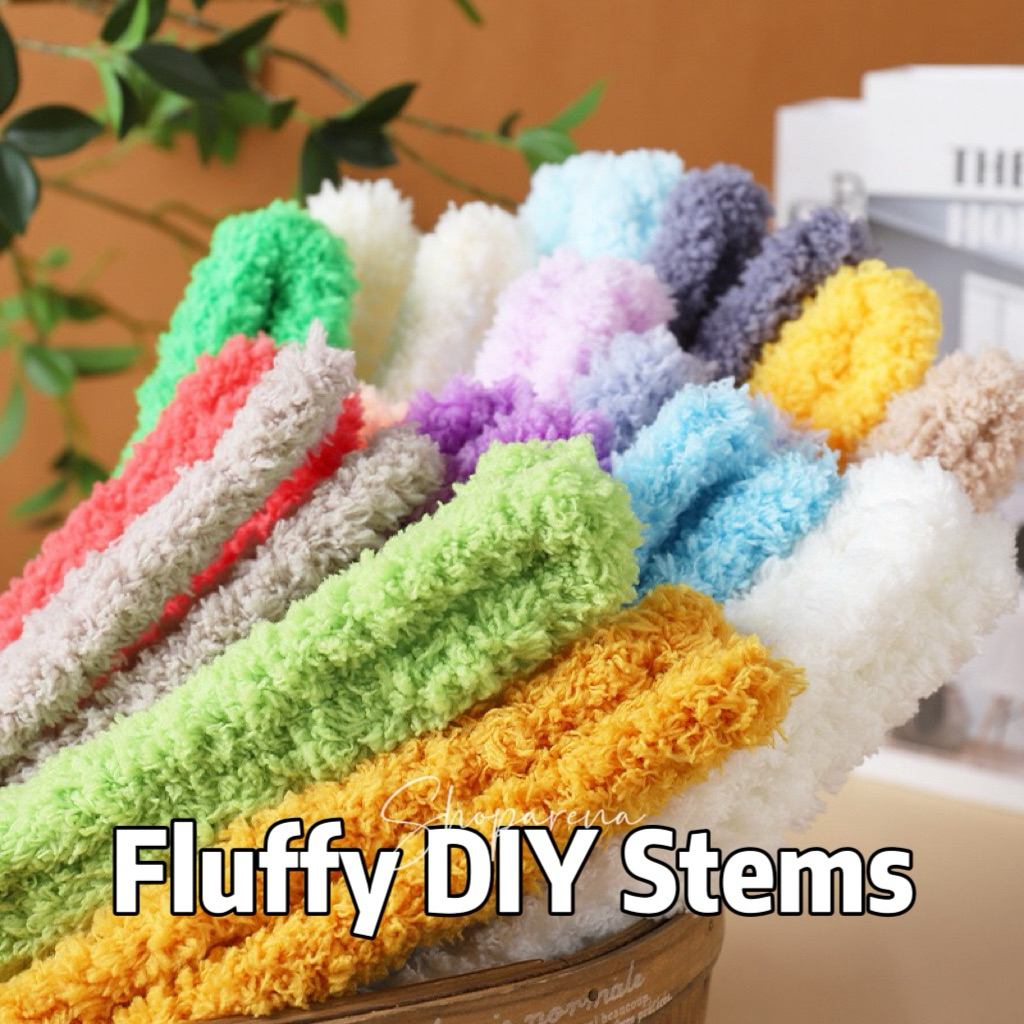 [SG Seller] Extra Fluffy Colourful Chenille Stem Kids School DIY ...