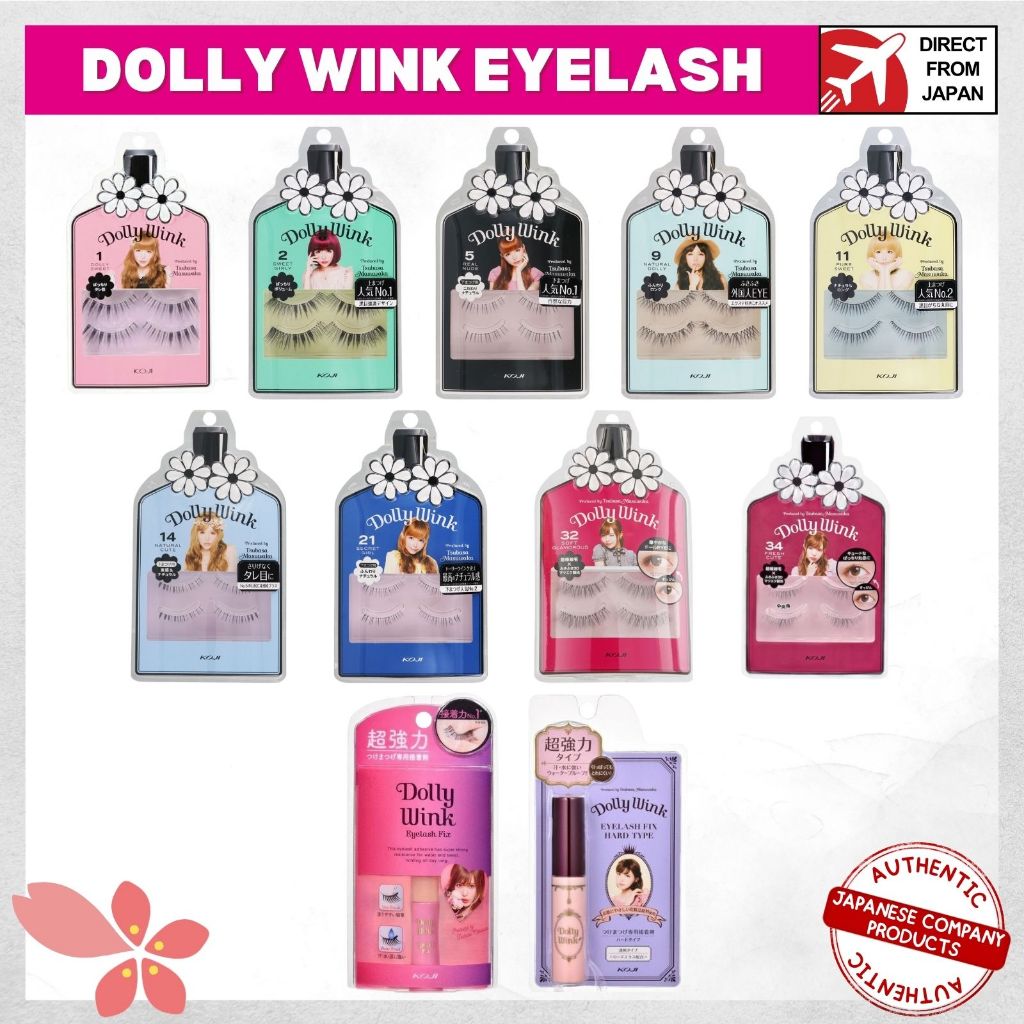 Dolly Wink Eyelash ‐ 9 Types / 2 Glue Options, Direct from Japan ...